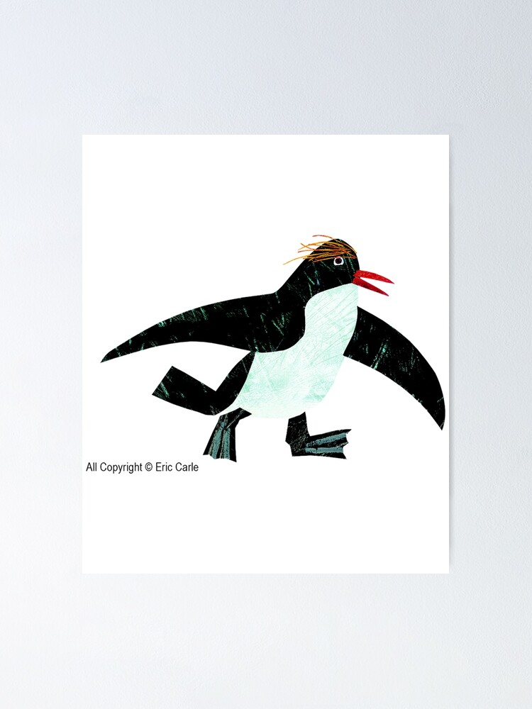 "Penguin Eric Carle Sticker" Poster by Alfredgoolsby | Redbubble