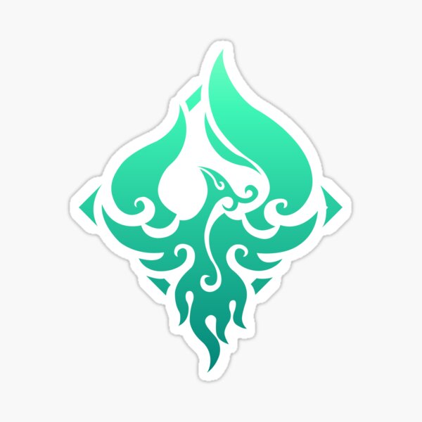 Pegatina «Emblema de Genshin Impact Xiao» de GachaSlave | Redbubble