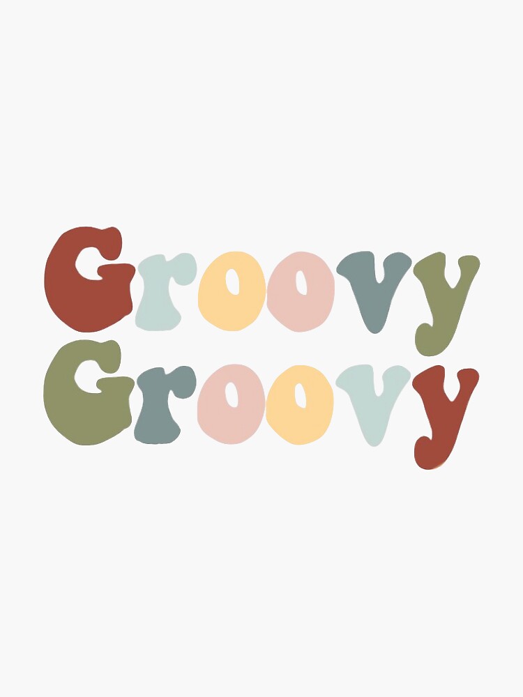 "Groovy cute aesthetic sticker design" Sticker for Sale by lilykaylea ...