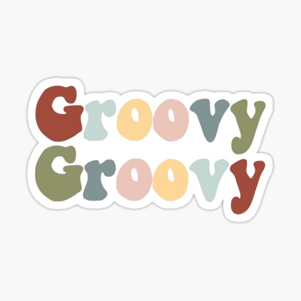 "Groovy cute aesthetic sticker design" Sticker for Sale by lilykaylea ...