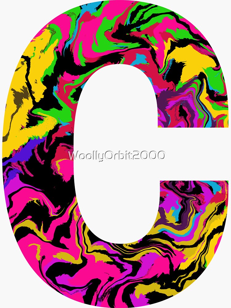 "Letter C Sticker" Sticker by WoollyOrbit2000 | Redbubble