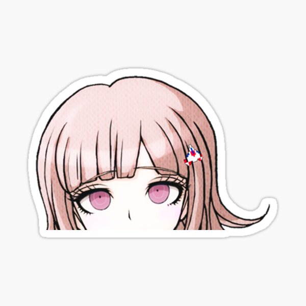 "Chiaki Nanami Peeker" Sticker for Sale by kawaiicrossing | Redbubble