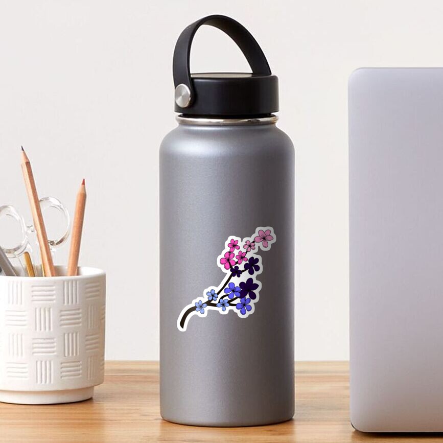 "Subtle omnisexual flowers. omnisexual flowers. omni flowers 3" Sticker ...
