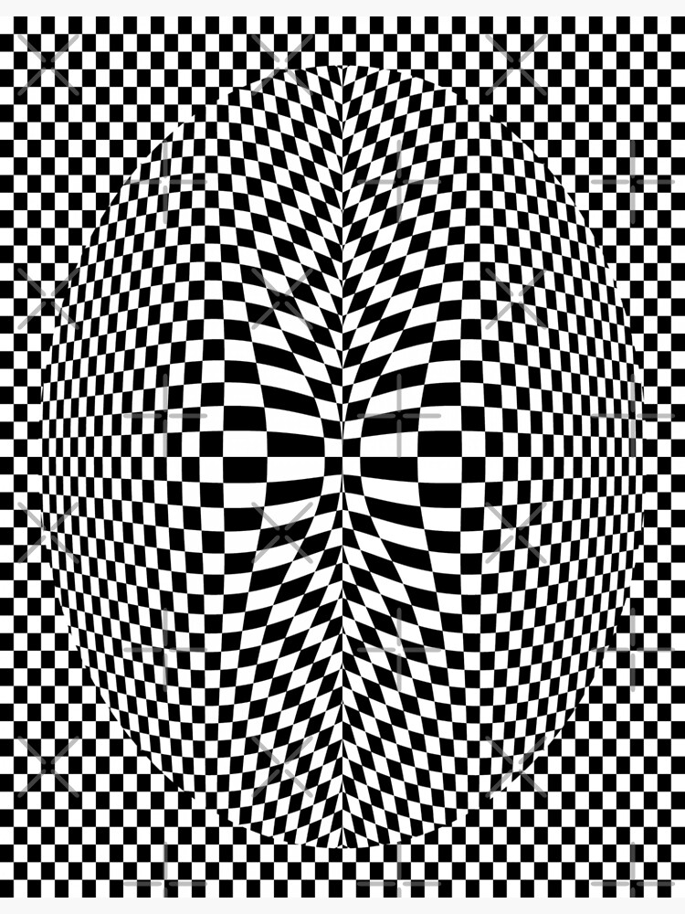 "Hidden Hypnotic - Black and White Trippy Hypno Design" Poster for Sale ...