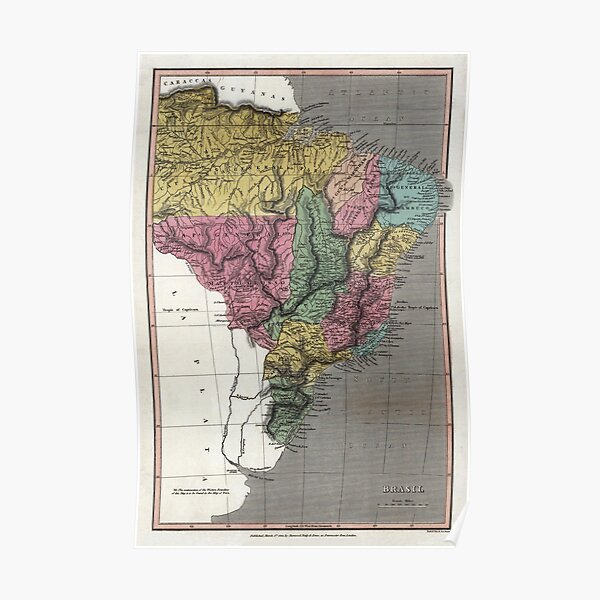 Póster «Mapa de Brasil - 1822» de paulrommer | Redbubble