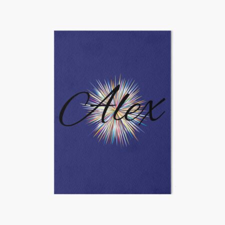 Lámina rígida «Letras de guión de diseño de nombre de alex en patrón de ...