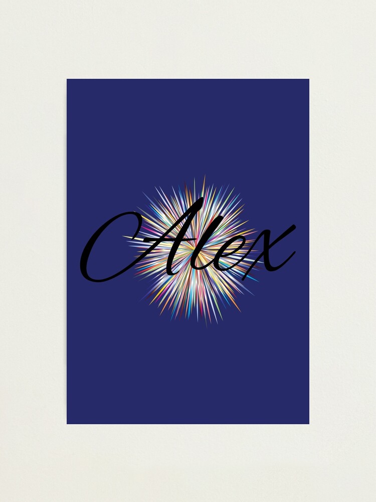 Lámina fotográfica «Letras de guión de diseño de nombre de alex en ...