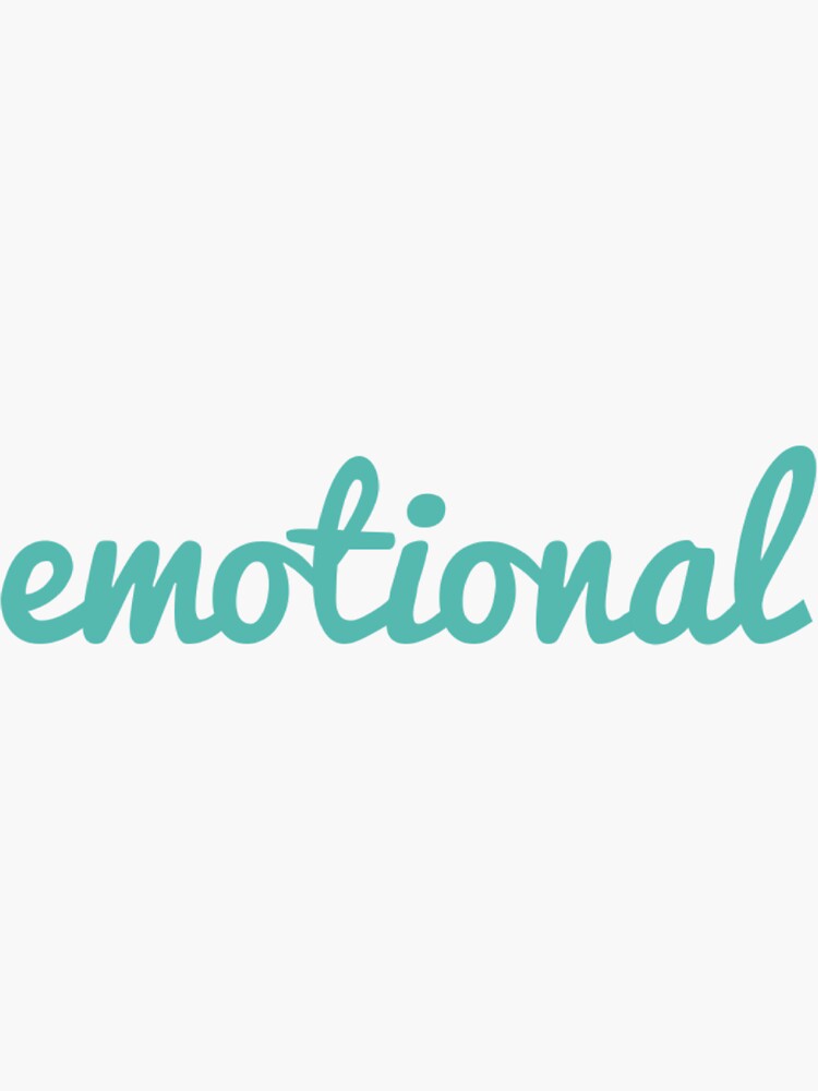 "Emotional - Word Design" Sticker for Sale by Maya070815 | Redbubble
