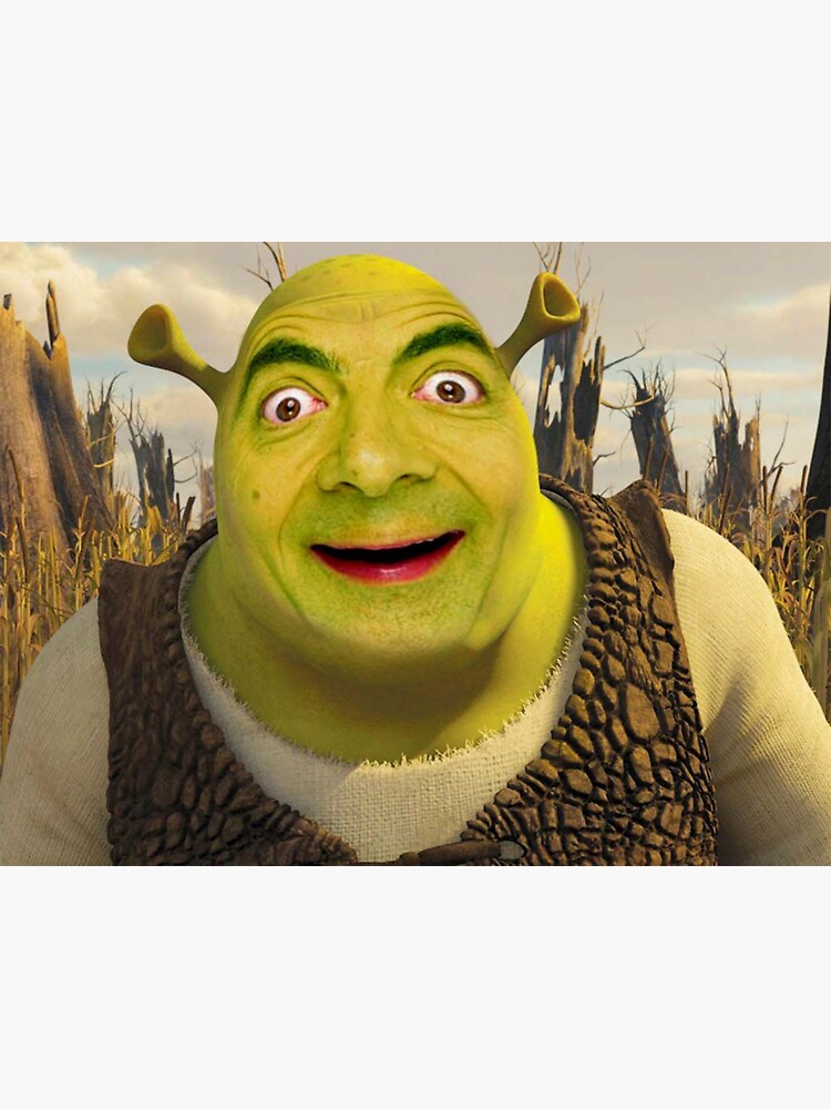 "shrek mister bean" Sticker for Sale by comglim | Redbubble