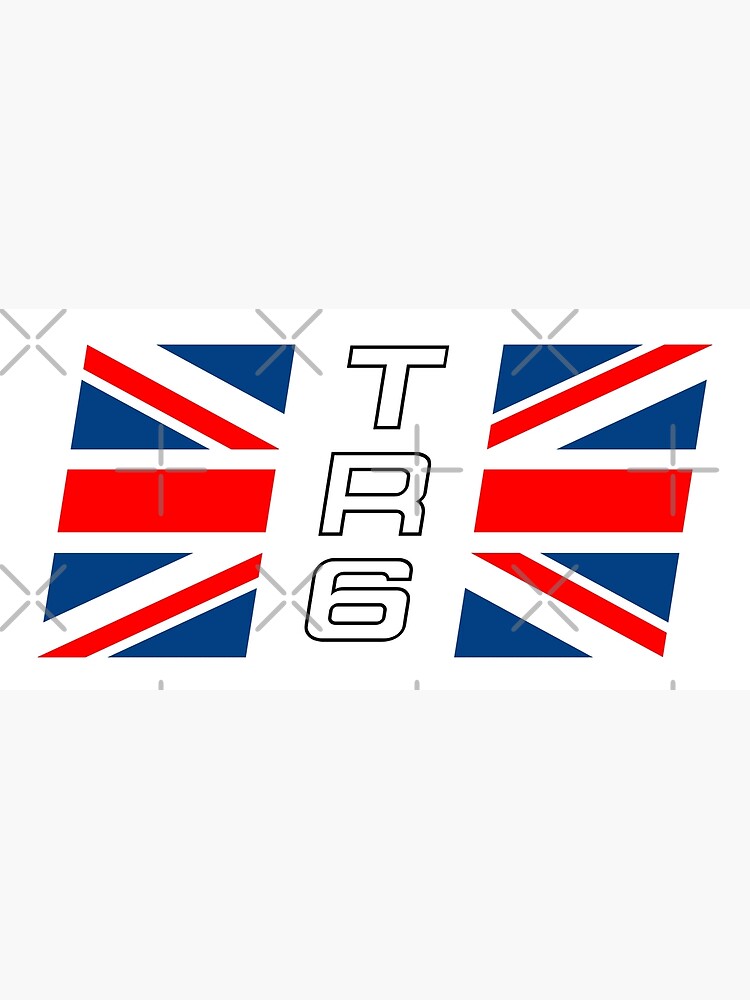 "Triumph TR6 Rear Wing Decal with Union Jack" Poster for Sale by ...
