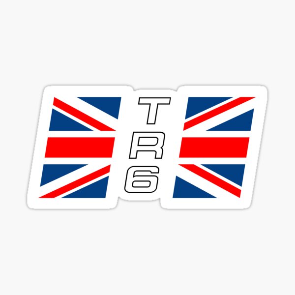"Triumph TR6 Rear Wing Decal with Union Jack" Sticker for Sale by ...