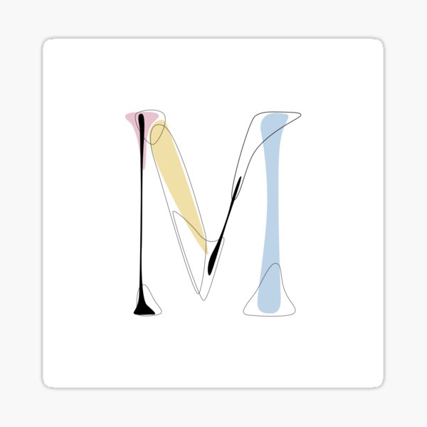 "Pastel M" Sticker for Sale by ExplicitDesign | Redbubble