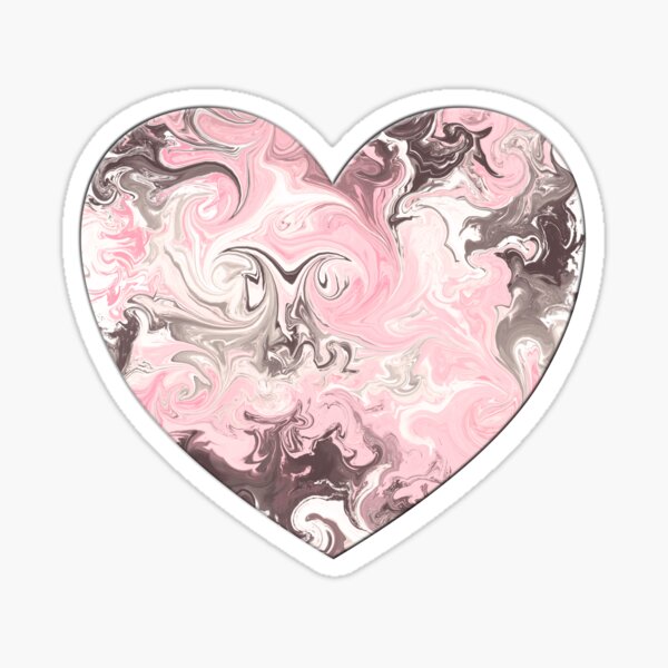 "Pink Marble Love Heart" Sticker for Sale by Trinket-Tricks | Redbubble