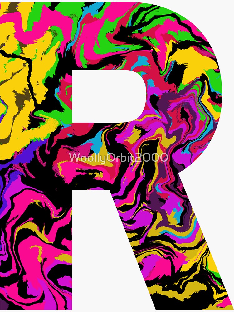 "Letter R Sticker" Sticker for Sale by WoollyOrbit2000 | Redbubble