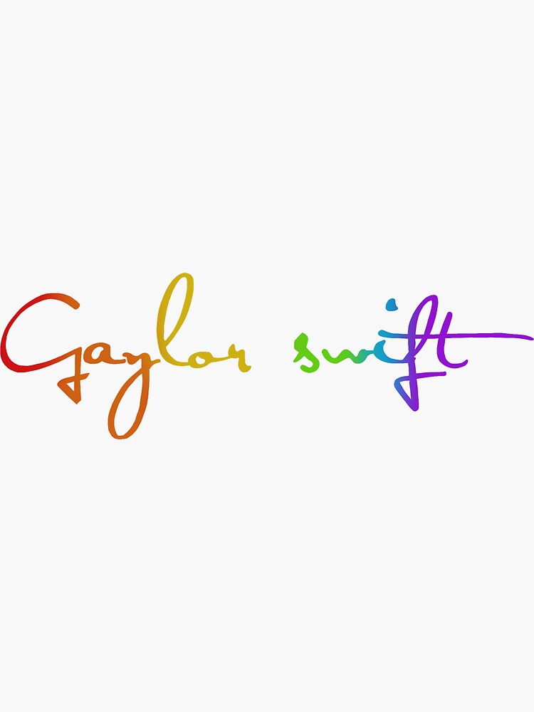 "Taylor swift gaylor debut album fonts funny pride queer" Sticker by ...
