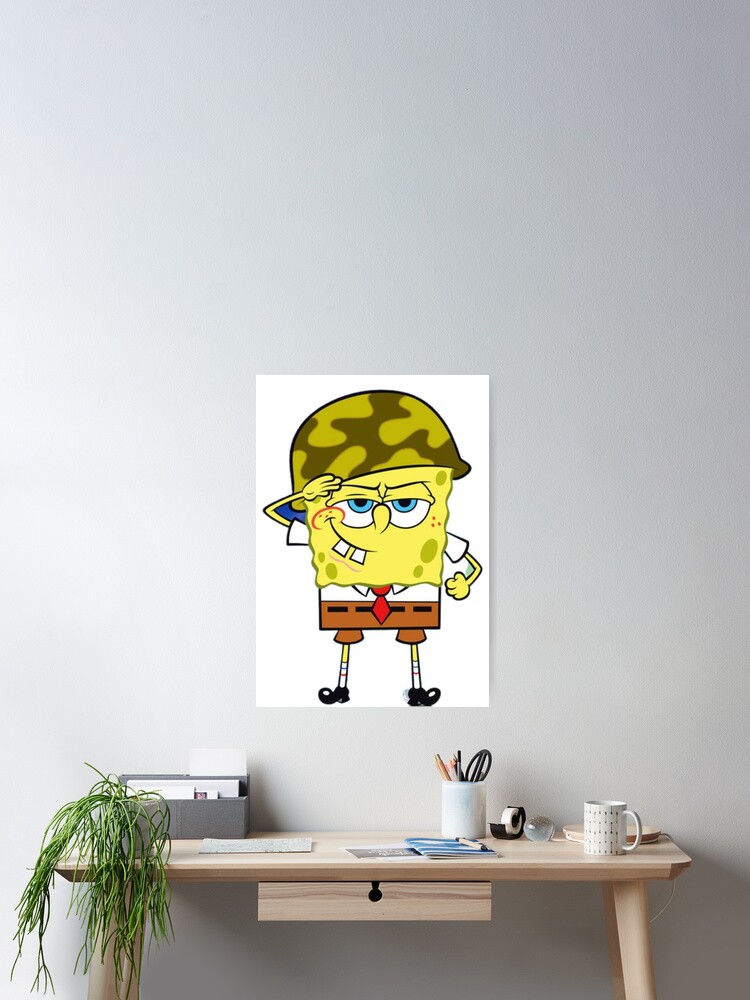 "Funny and brave soldier Spongebob" Poster for Sale by soloviov140 ...