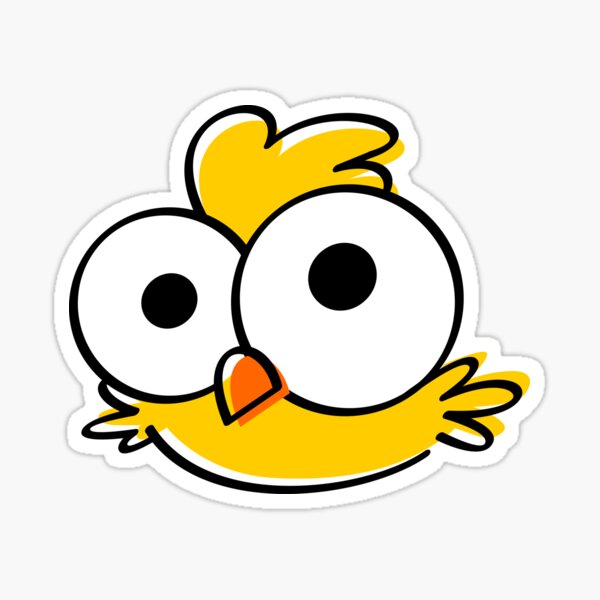"angry chick 2" Sticker by Noahcartoon | Redbubble
