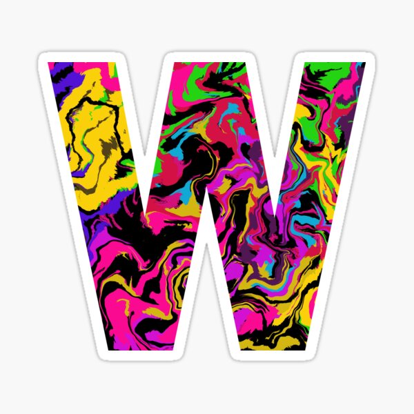 "Letter W Sticker" Sticker by WoollyOrbit2000 | Redbubble