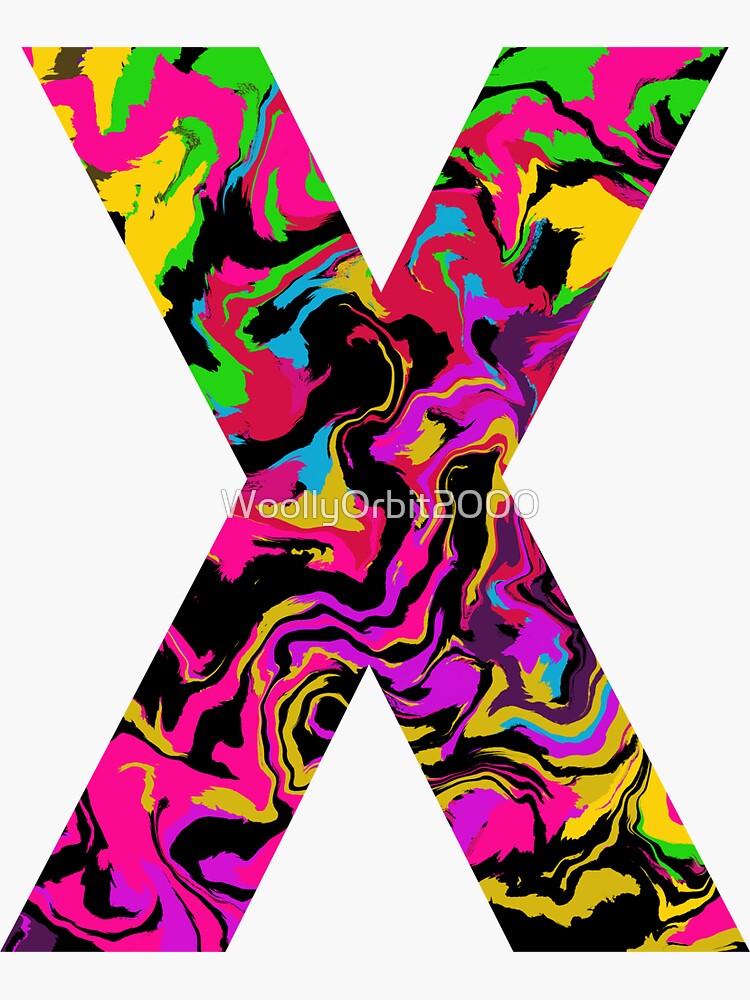 "Letter X Sticker" Sticker for Sale by WoollyOrbit2000 | Redbubble