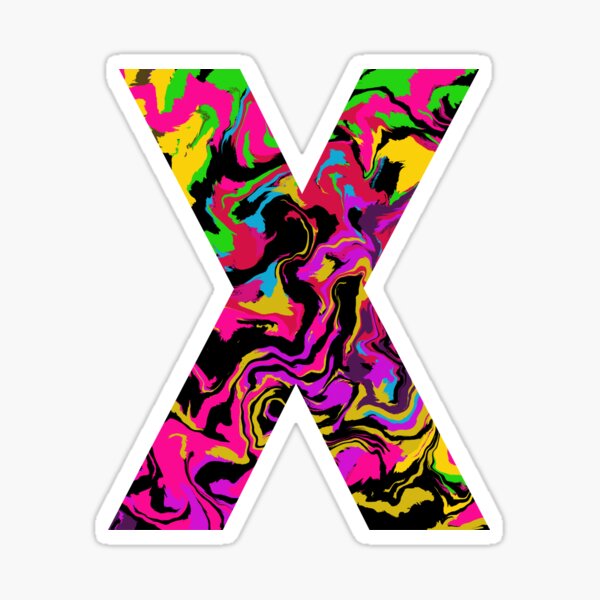 "Letter X Sticker" Sticker for Sale by WoollyOrbit2000 | Redbubble