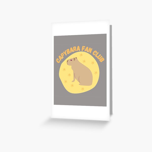 "Capybara Fan Club " Greeting Card for Sale by HBWildlife | Redbubble