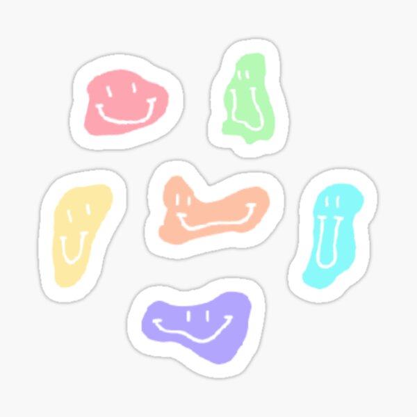 "Wiggly Smiley Faces Sticker Pack" Sticker for Sale by ashleyharr ...