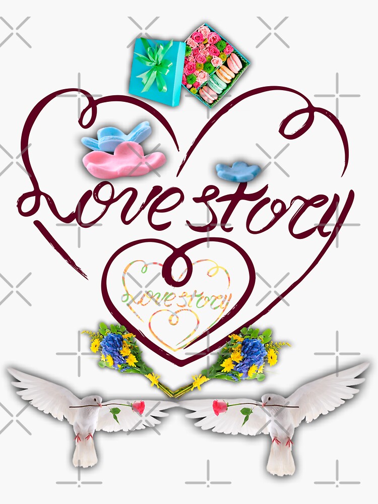 "Love Story" Sticker for Sale by Jodes16 | Redbubble