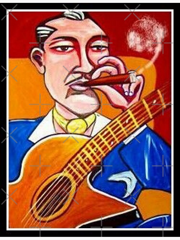 "Django Reinhardt Caricature" Sticker for Sale by EinsamerBaum | Redbubble