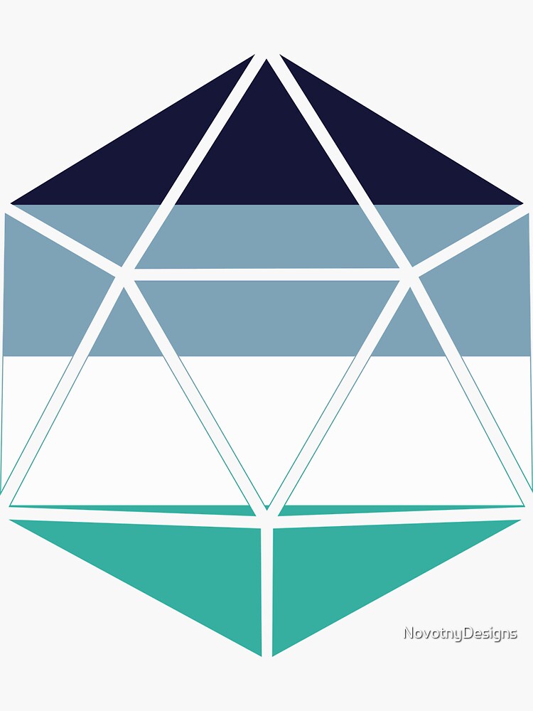 "Oriented Aroace Pride Flag D20" Sticker for Sale by NovotnyDesigns ...