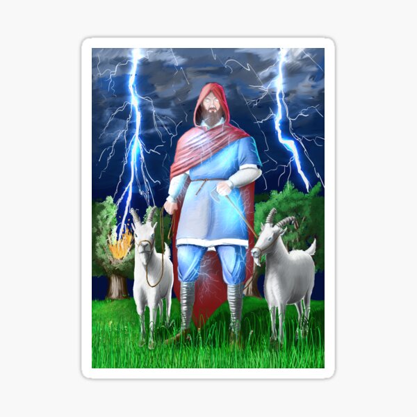 "Baltic god of thunder Perkūnas" Sticker for Sale by deividasj | Redbubble
