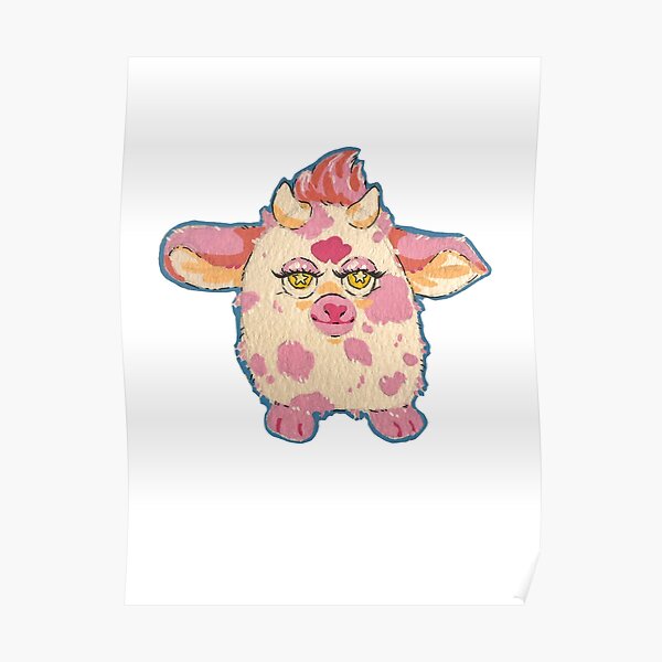 "Strawberry cow furby" Poster by High-5-The-Sky | Redbubble