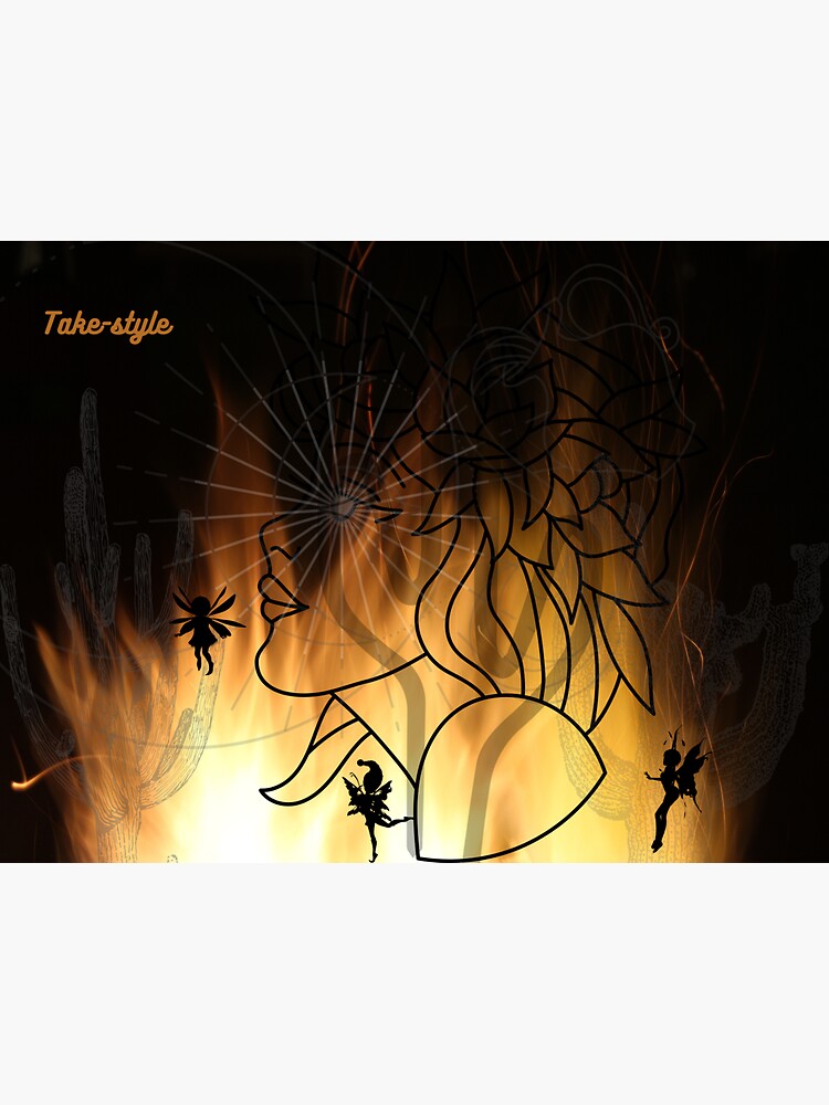 "girl on fire" Sticker by Takestyle | Redbubble