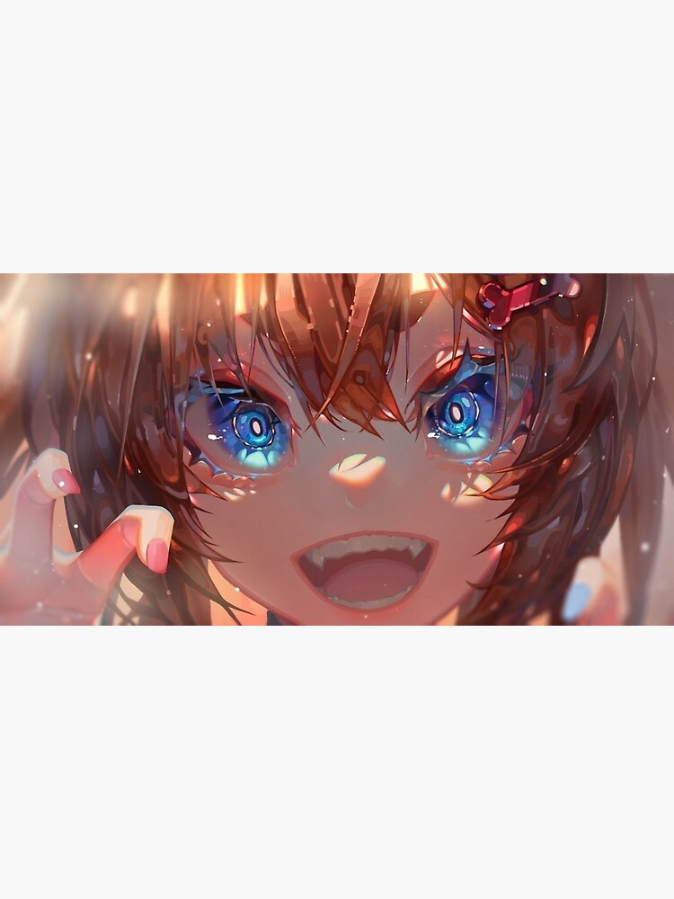 "Blue Fire Eyes || Anime Girl" Poster for Sale by AszaAri | Redbubble