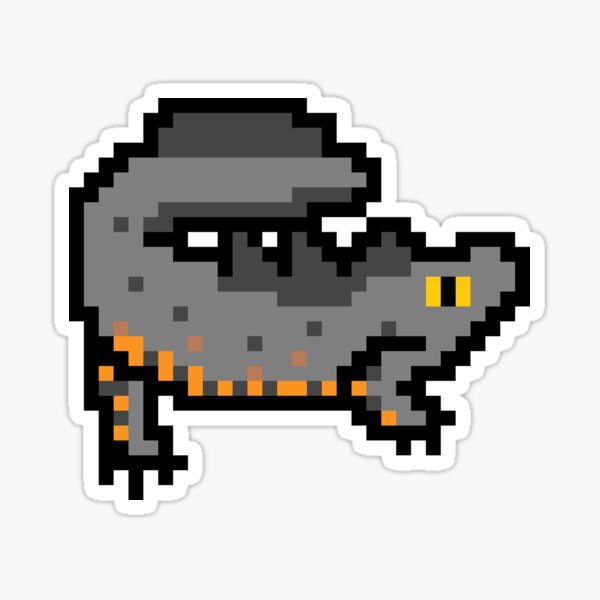 "Pixel Great Crested Newt" Sticker by CheesyBugShop | Redbubble