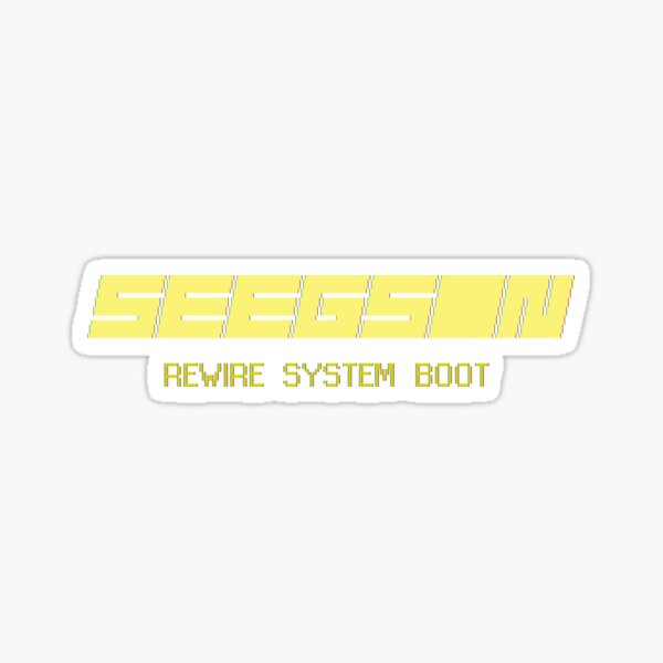 "SEEGSON Rewire Boot (Isolation)" Sticker for Sale by Metro42 | Redbubble