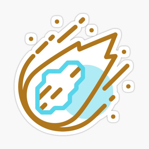 "Flary comet" Sticker by lunardecenio | Redbubble