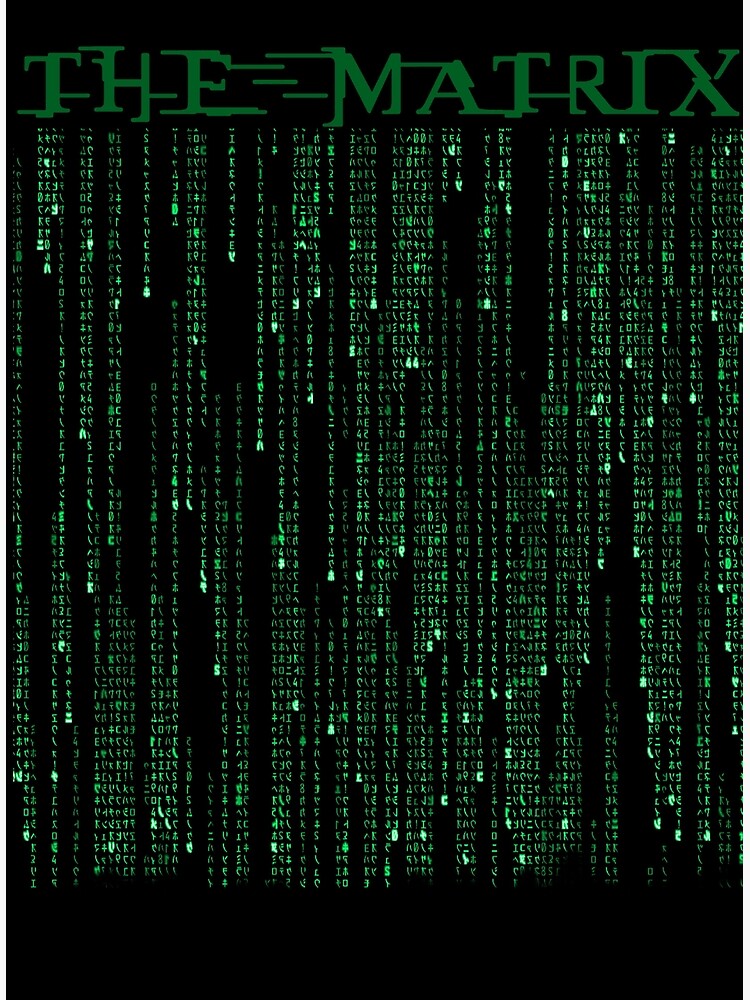 " T-Shirt Black Matrix Green Code" Poster for Sale by BANAKR | Redbubble