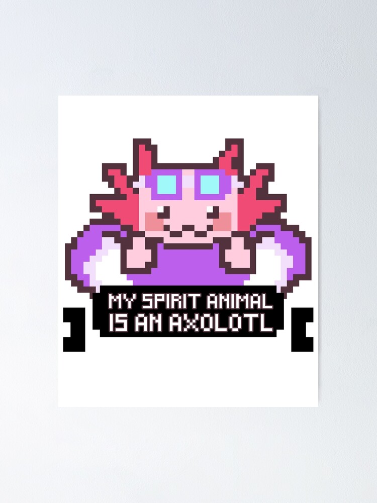 "My Spirit Animal Is An Axolotl Cute Pixel Art Ring Buoy - Funny ...
