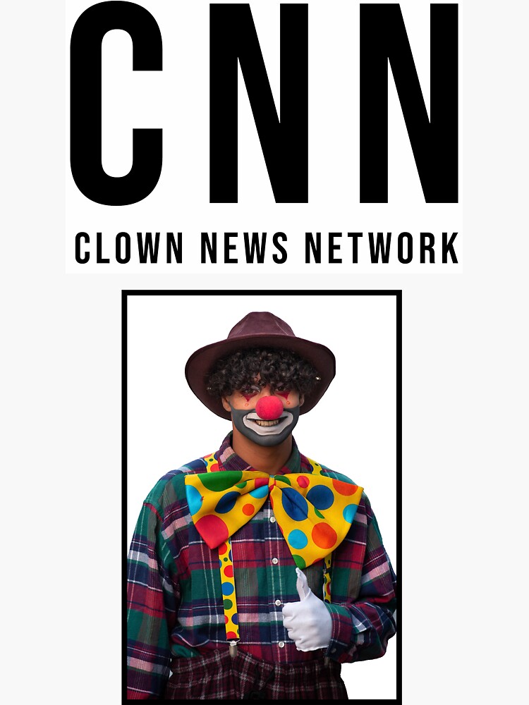 "CNN - Clown News Network" Sticker for Sale by ConspiracyLand | Redbubble