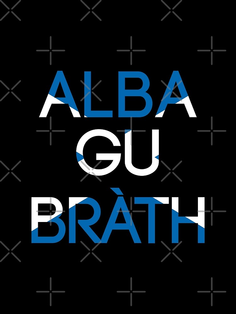 Lámina metálica «ALBA GU BRATH, lema de texto de la bandera de Saltire ...