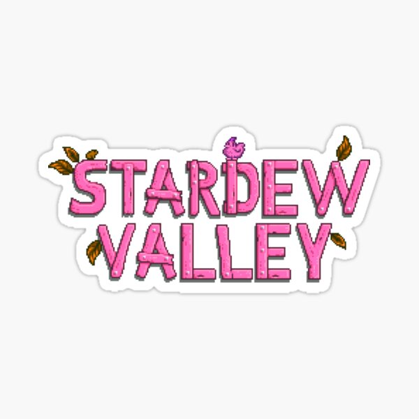 "Stardew Valley Pink Logo" Sticker for Sale by vicorrin | Redbubble