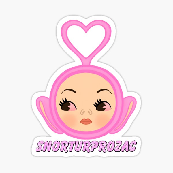 "Pink Telly Tubby Baby Doll Face" Sticker for Sale by snorturprozac ...