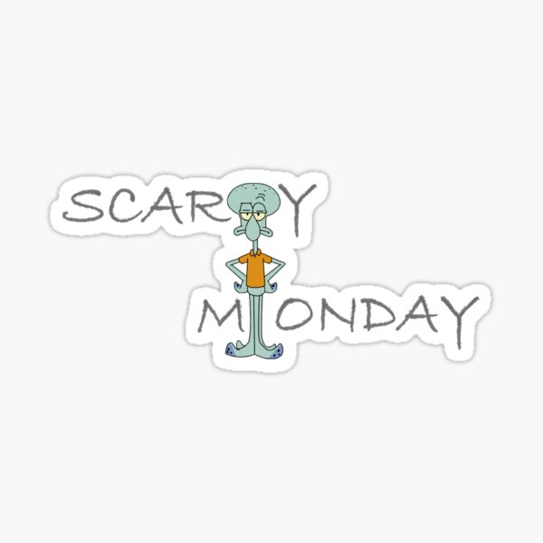 "Scary Monday" Sticker by weebstudio | Redbubble