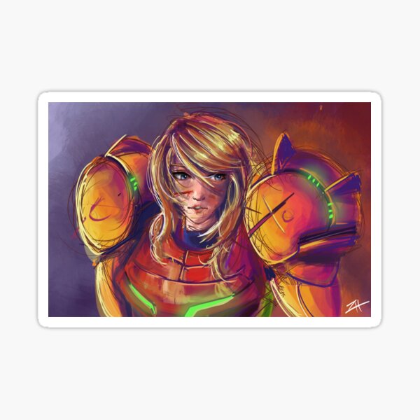 "Mtroid dread Samus Aran" Sticker by LinaYon | Redbubble