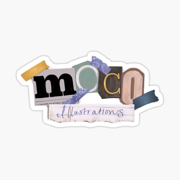 "MoCo Illustrations Logo" Sticker by moco-art | Redbubble