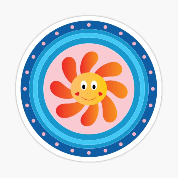 "Sun cartoon " Sticker by colorleafz | Redbubble