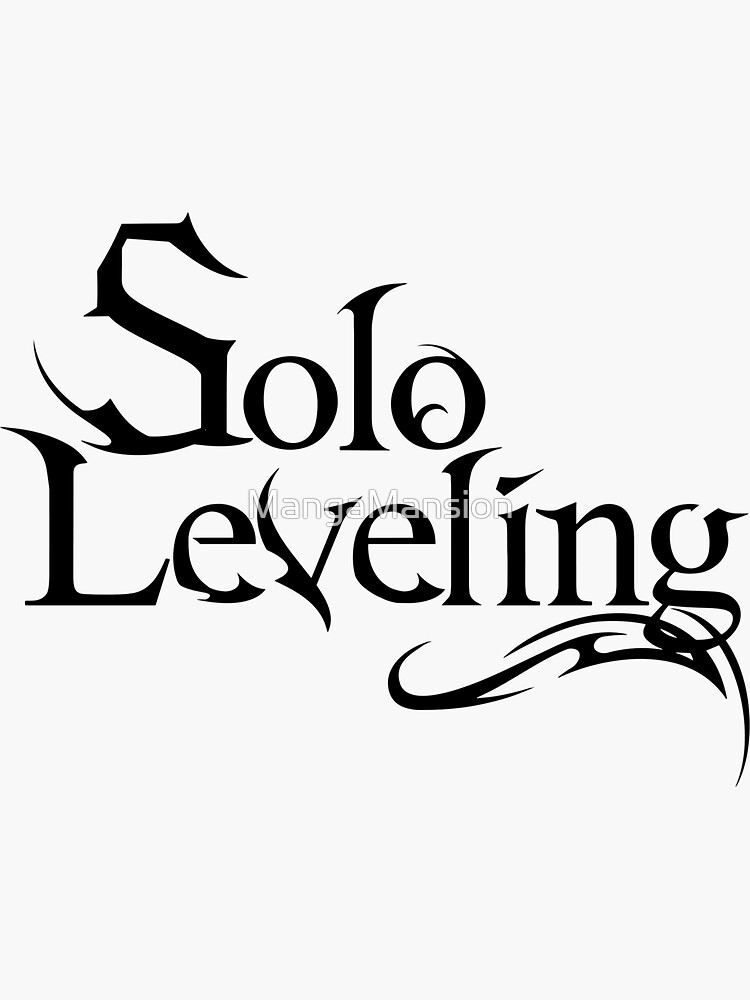 "SOLO LEVELING - Logo (Black)" Sticker for Sale by MangaMansion | Redbubble