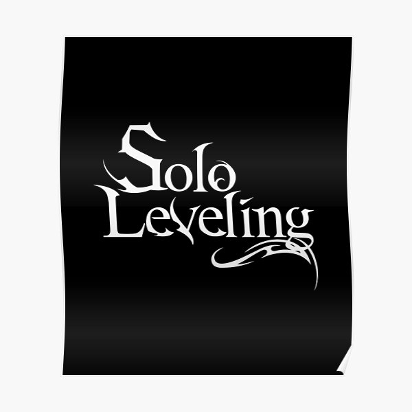 "SOLO LEVELING - Logo (White)" Poster by MangaMansion | Redbubble