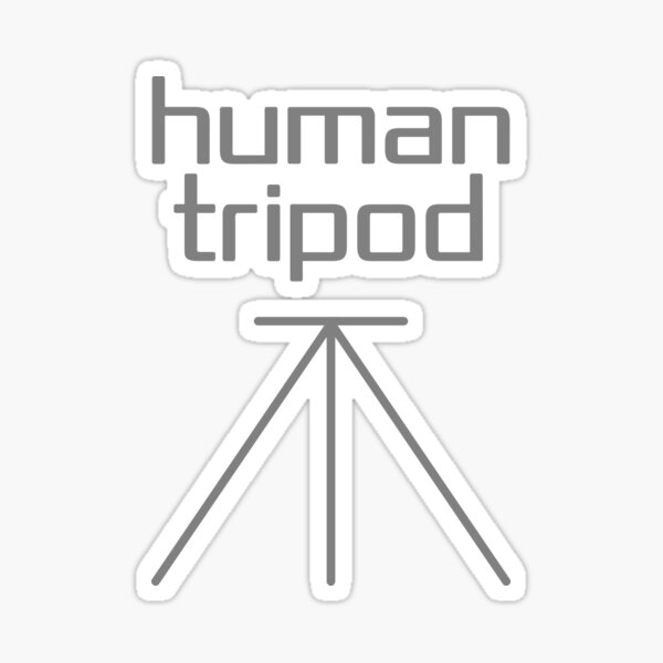 "Human Tripod" Sticker by johnnyp1975 | Redbubble