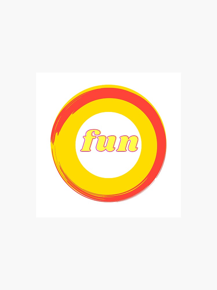 "fun logo" Sticker for Sale by SULTAN030 | Redbubble